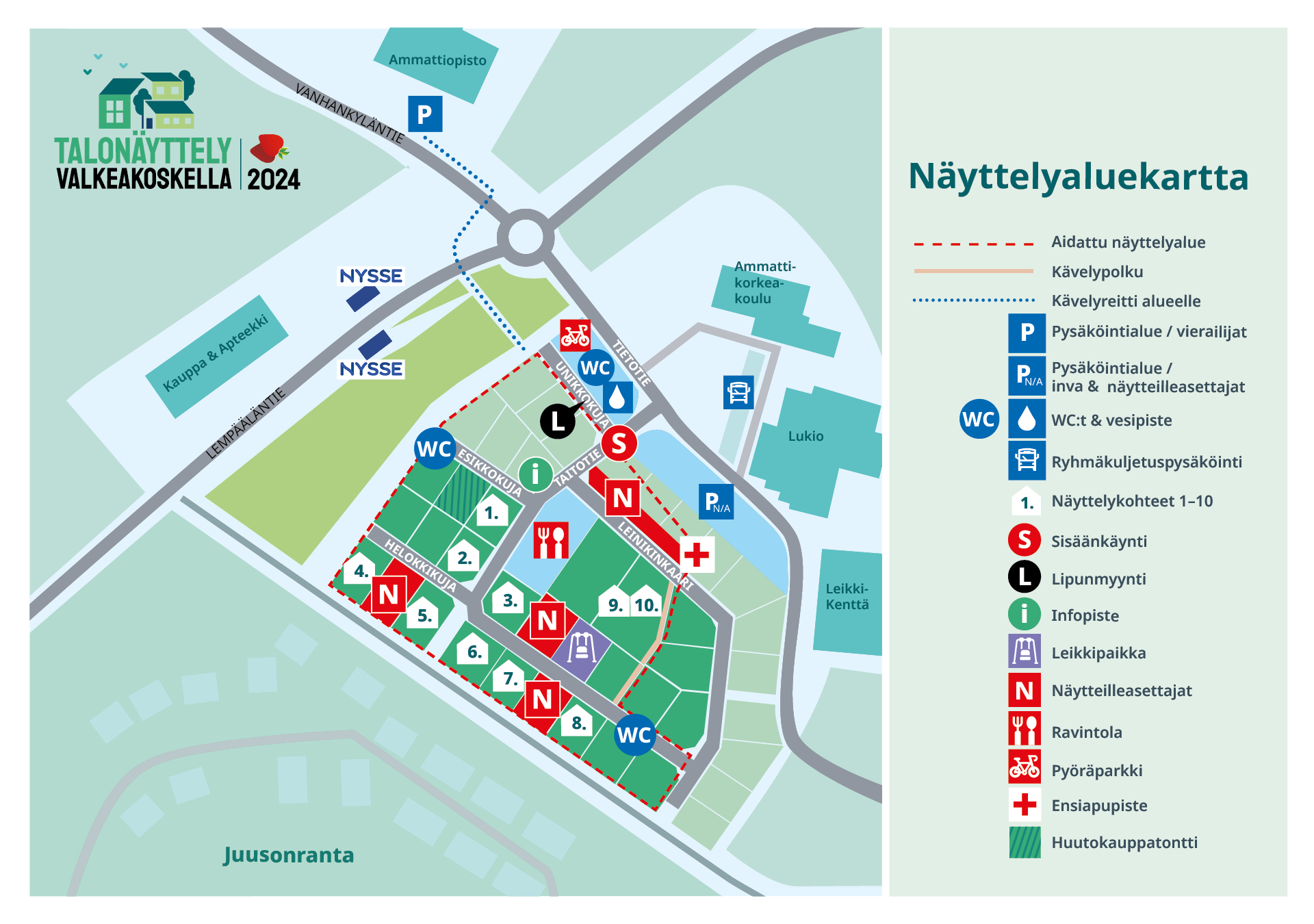 Aluekartta - Talonäyttely